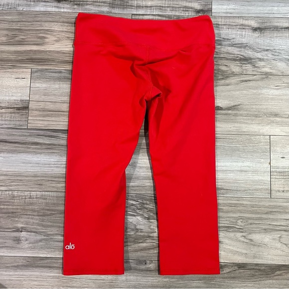 ALO Yoga | Pants & Jumpsuits | Alo Yoga Red Cropped Leggings Small | Poshmark